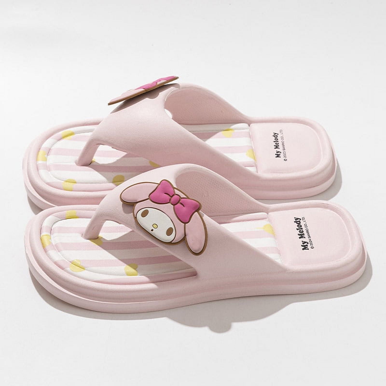 Sanrio Hello Kitty Flip Flop Girls Summer Outdoor Indoor Flat Sandals ...