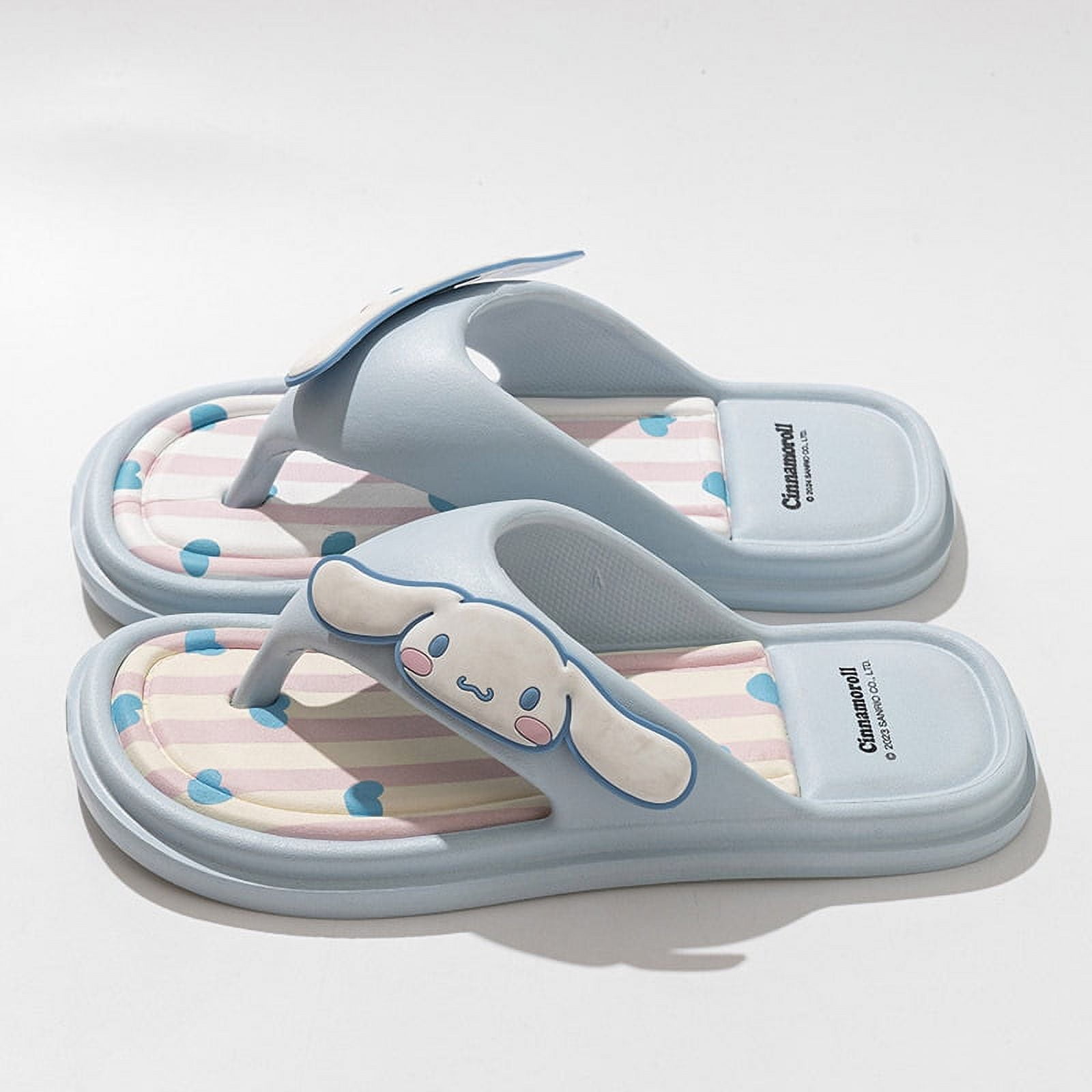 Sanrio Hello Kitty Flip-flops Ladies Anime Kuromi Cinnamoroll Cartoon ...