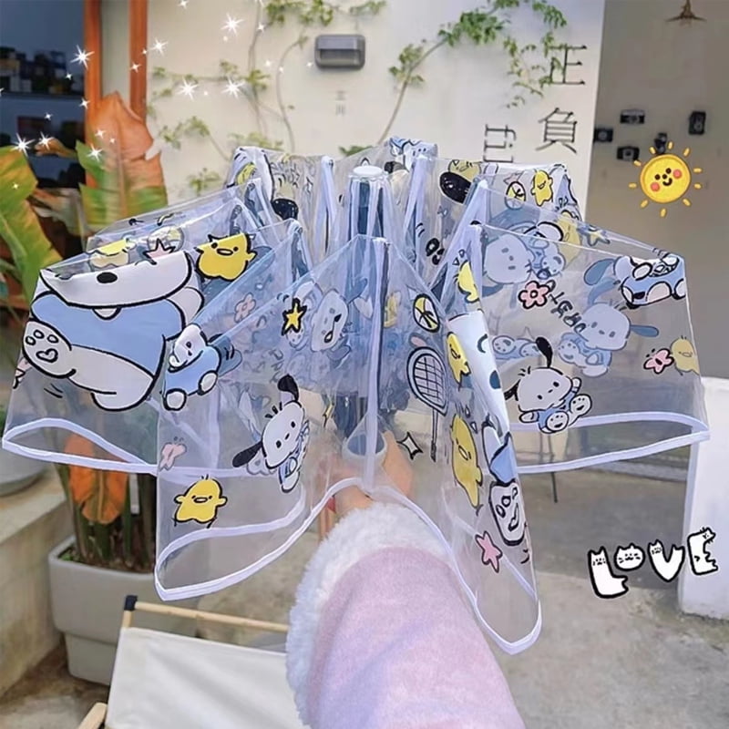 Sanrio Hello Kitty Folding Automatic Umbrella Melody Kuromi Cinnamoroll Cute Cartoon Summer New ...