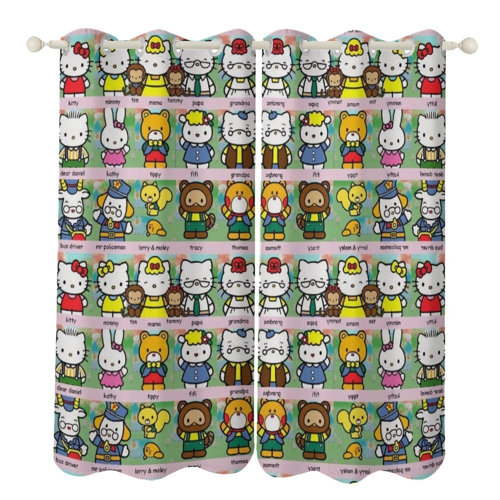 Sanrio-Hello-Kitty & Friends Curtains 84 Inch,Blackout Curtains,Cartoon ...