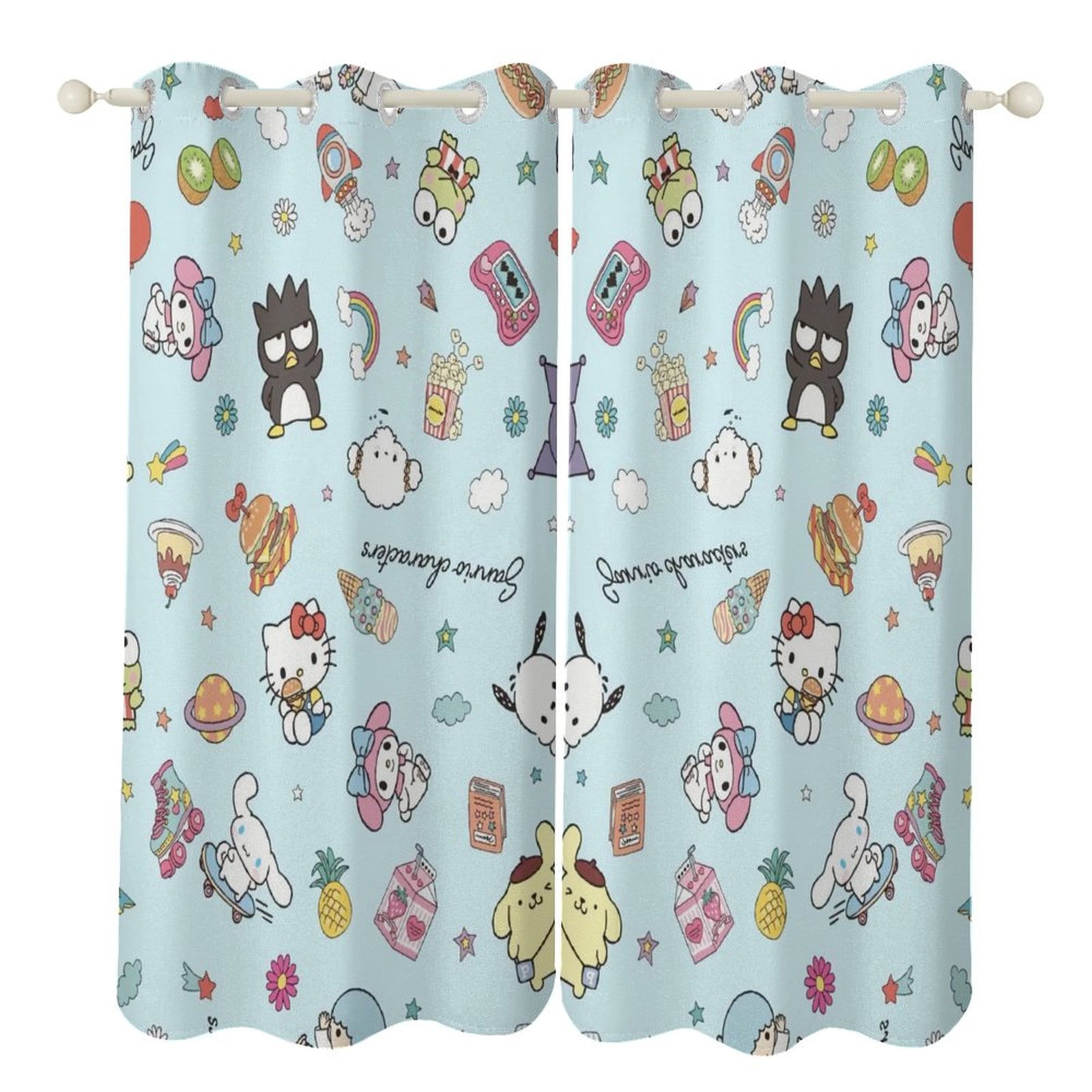 Sanrio Hello Kitty And Friends Curtains,Blackout Curtains for Bedroom ...