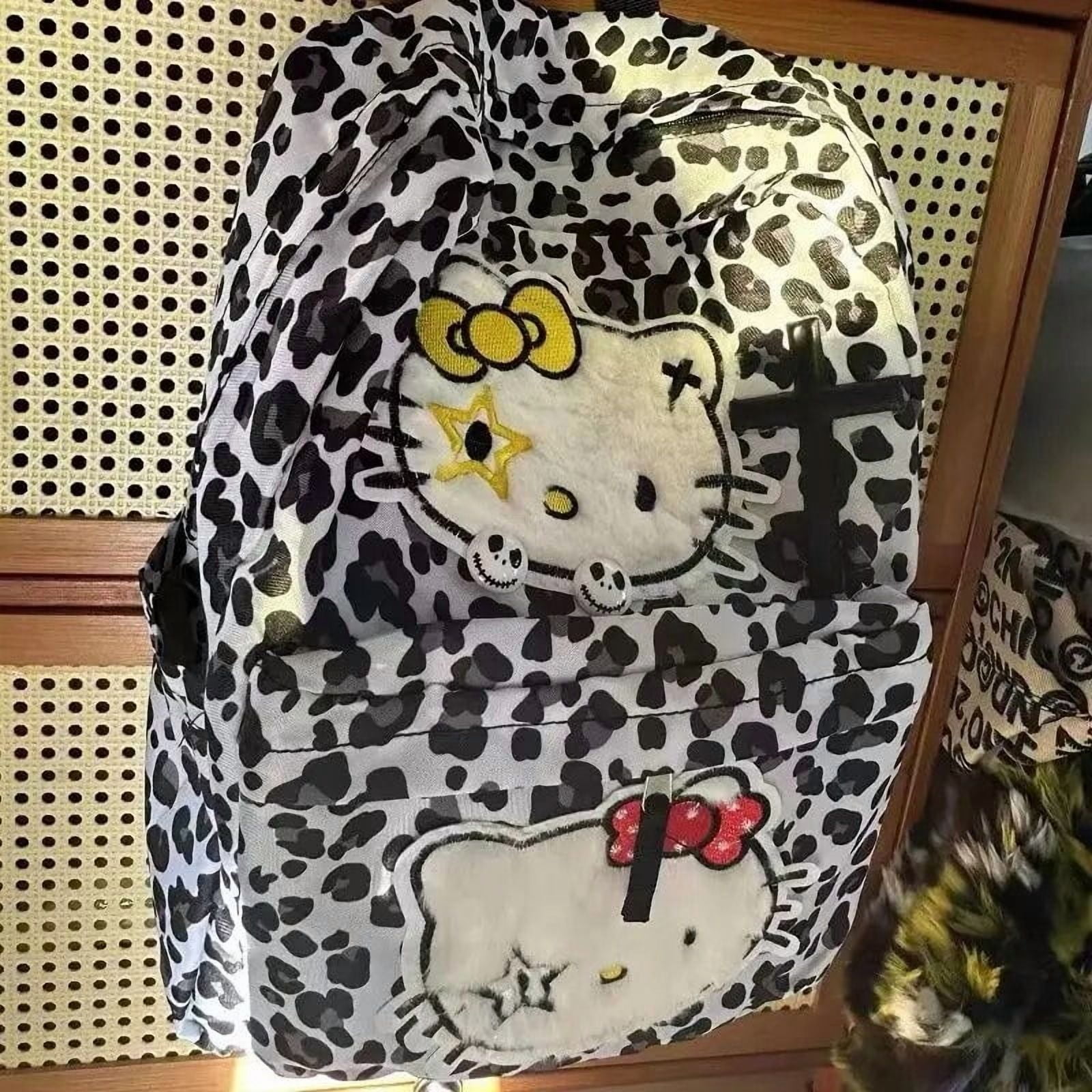 Sanrio Hello Kitty Gothic Fashion Backpack Y2k Punk Vintage Schoolbag ...