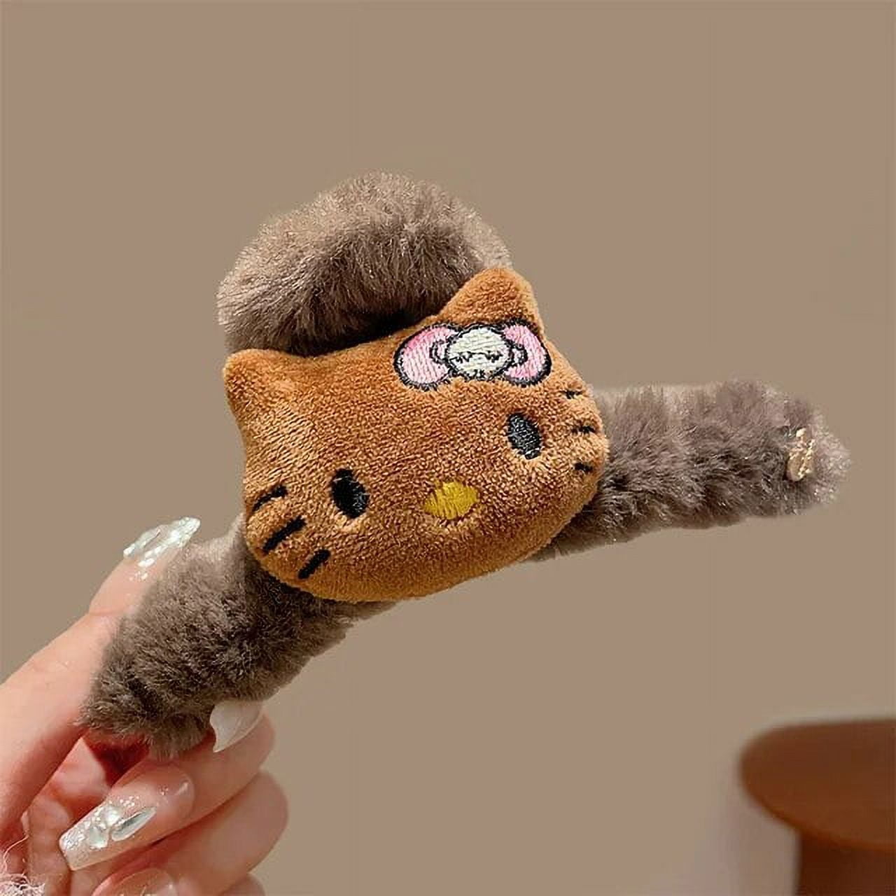 Sanrio Hello Kitty Hair Clips Cartoon Plush Claw Clip Stuffed Animals ...