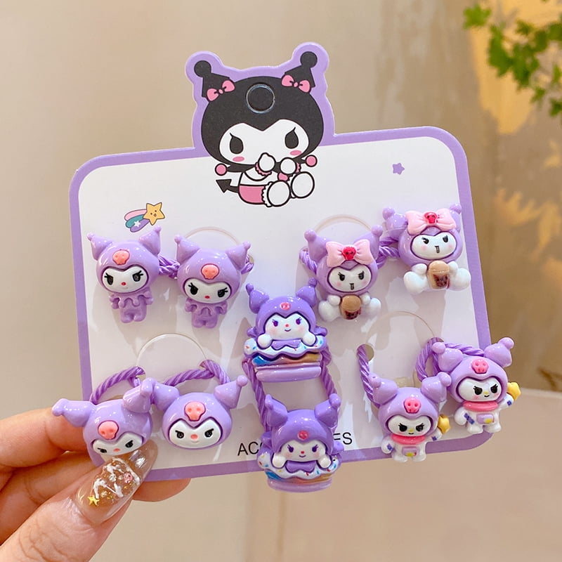 Sanrio Hello Kitty Hair Rope Set Cute Cartoon Kuromi My Melody Girl ...