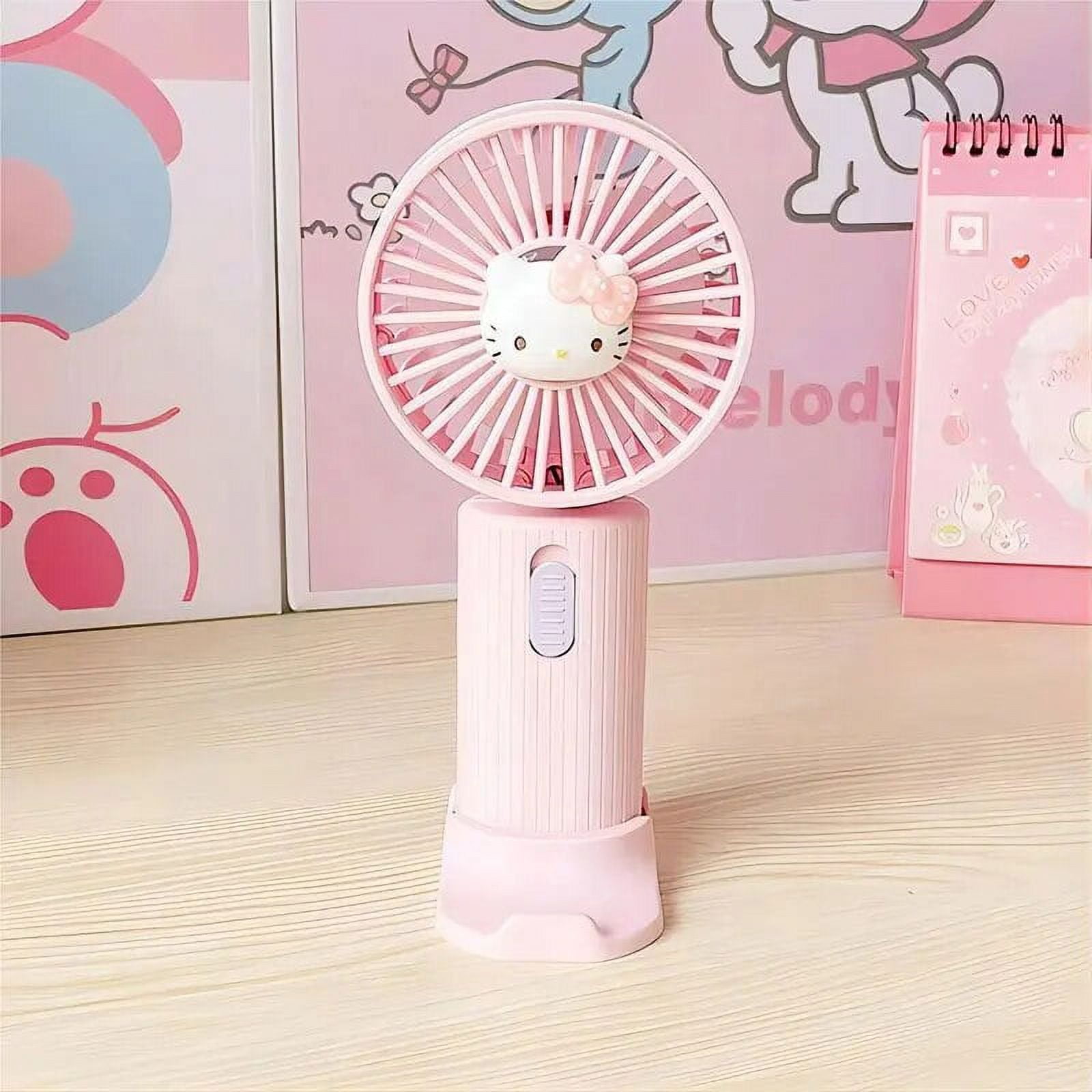 Sanrio Hello Kitty Handheld Small Fan Cartoon Kawaii Cute USB Charge ...