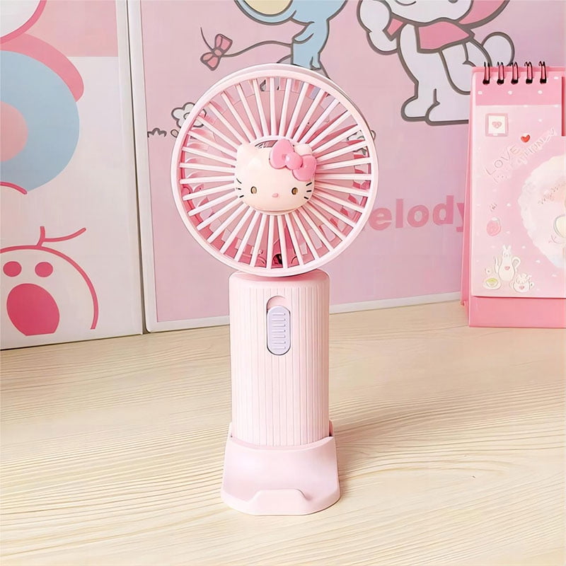 Sanrio Hello Kitty Handheld Small Fan Cartoon Kawaii Cute USB Charge ...
