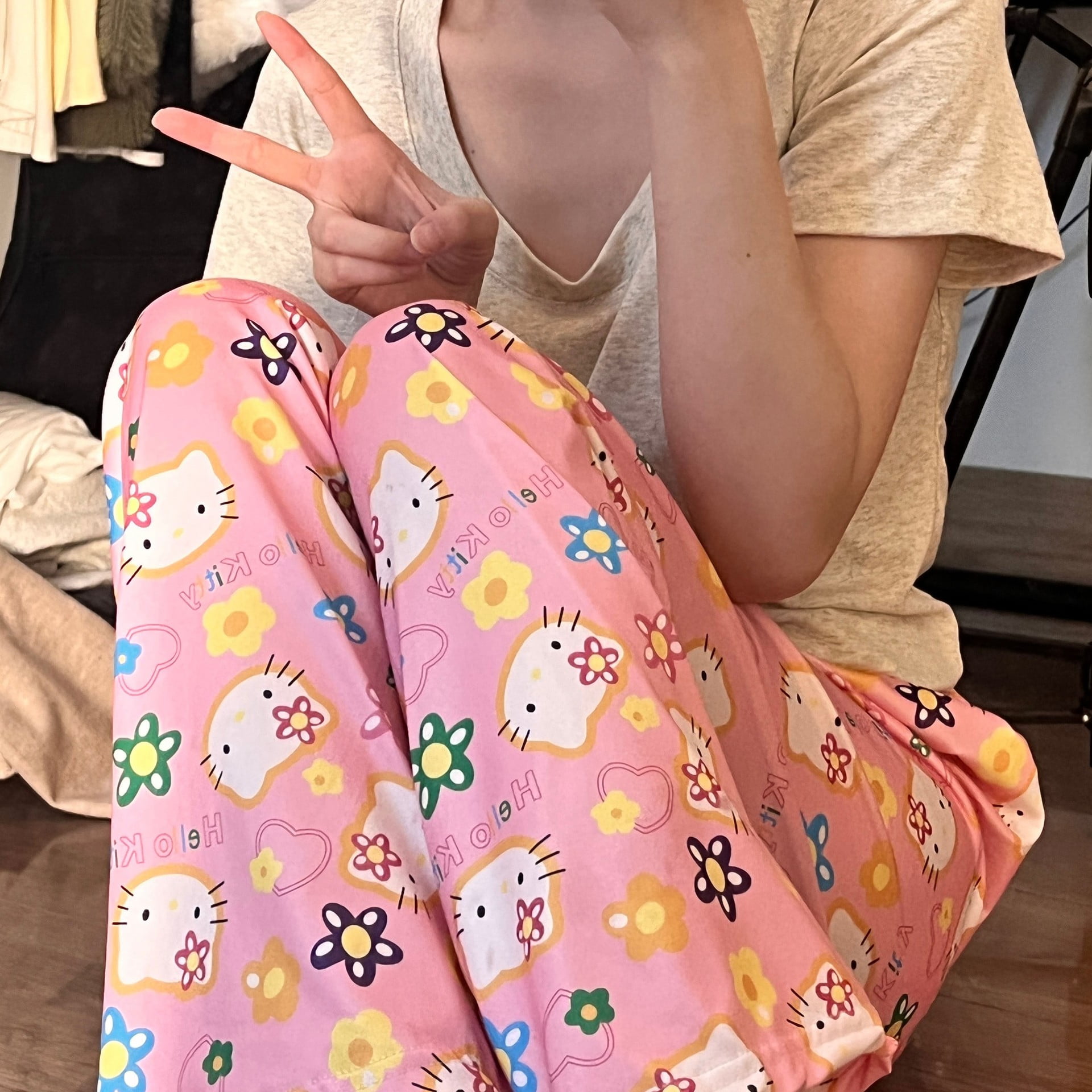 Sanrio Hello Kitty Hangyodon Casual Pants Long Pants Y2k Cartoon Cute ...