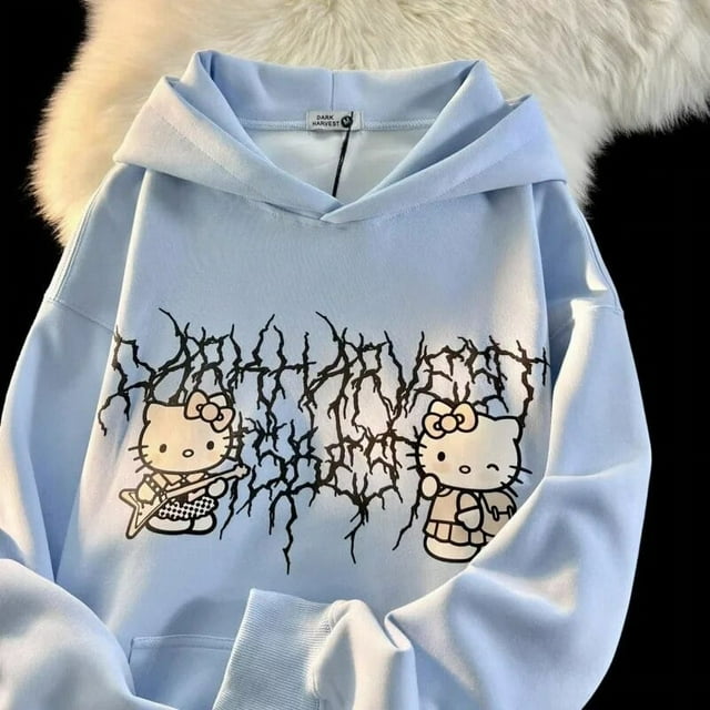 Sanrio Hello Kitty Hooded Pullover Hoodie Female AutumnWinter College ...