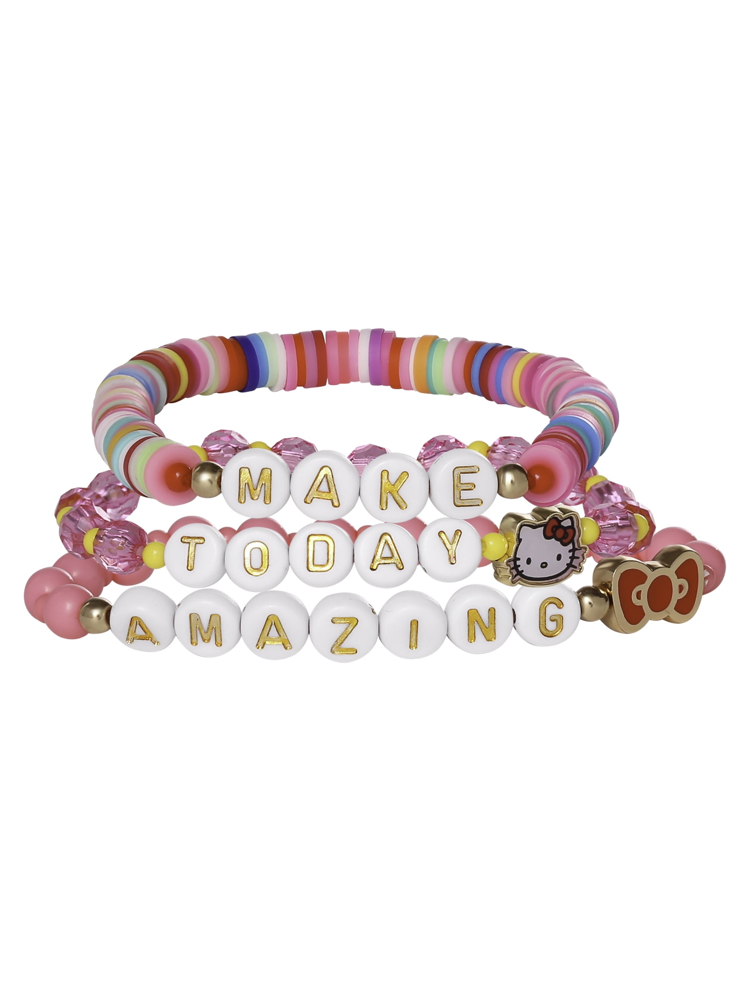 Sanrio Hello Kitty Inspirational Charm Bracelet Set - Walmart.com