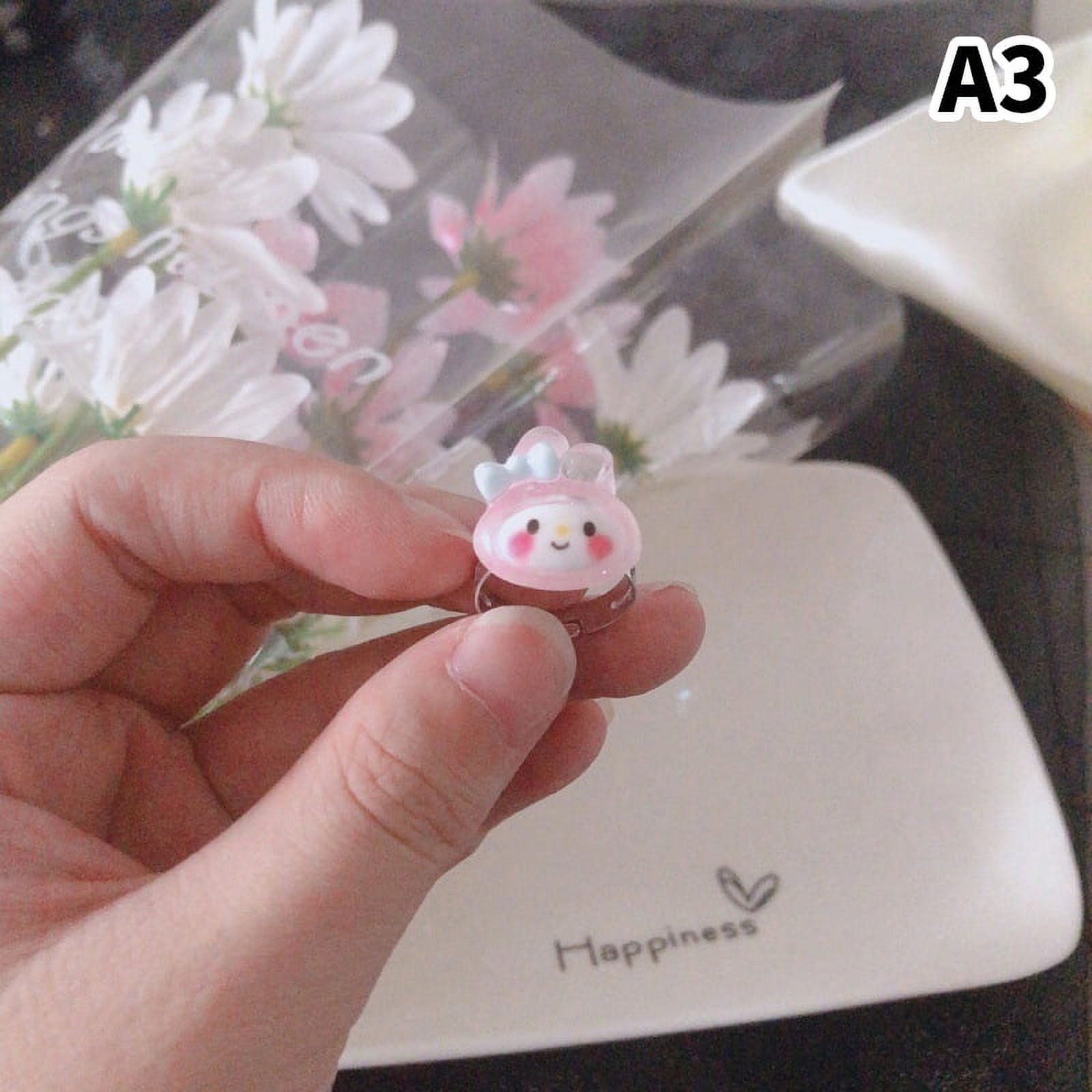 Sanrio Hello Kitty Kawaii Anime Opening Rings Cartoon Cinnamoroll Ring ...