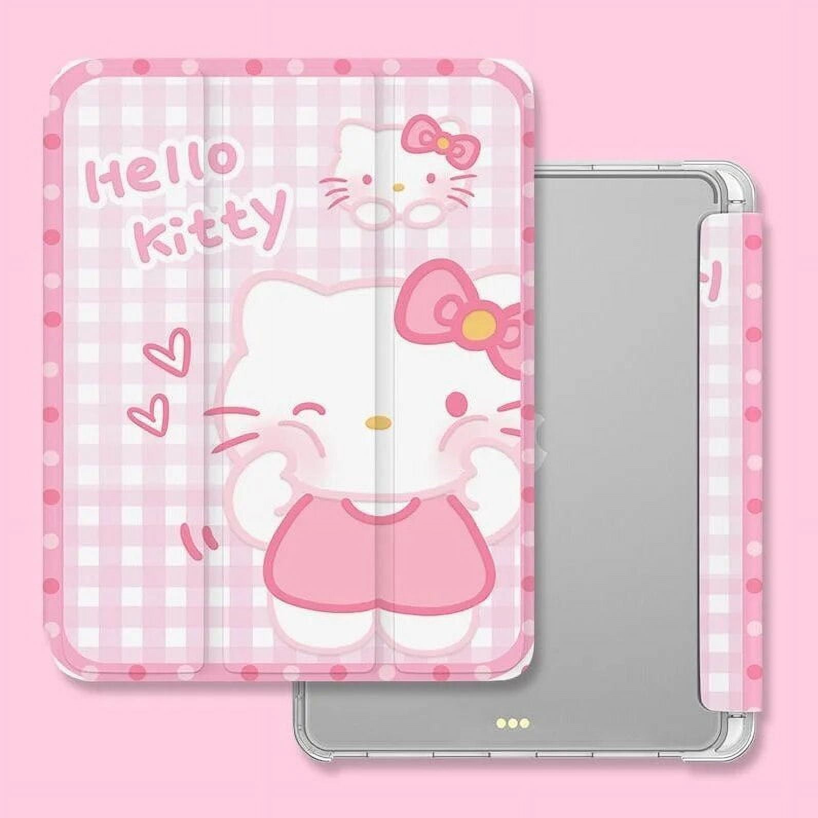 Sanrio Hello Kitty Kawaii IPad Protective Pink Case For Mini 6 Trifold ...