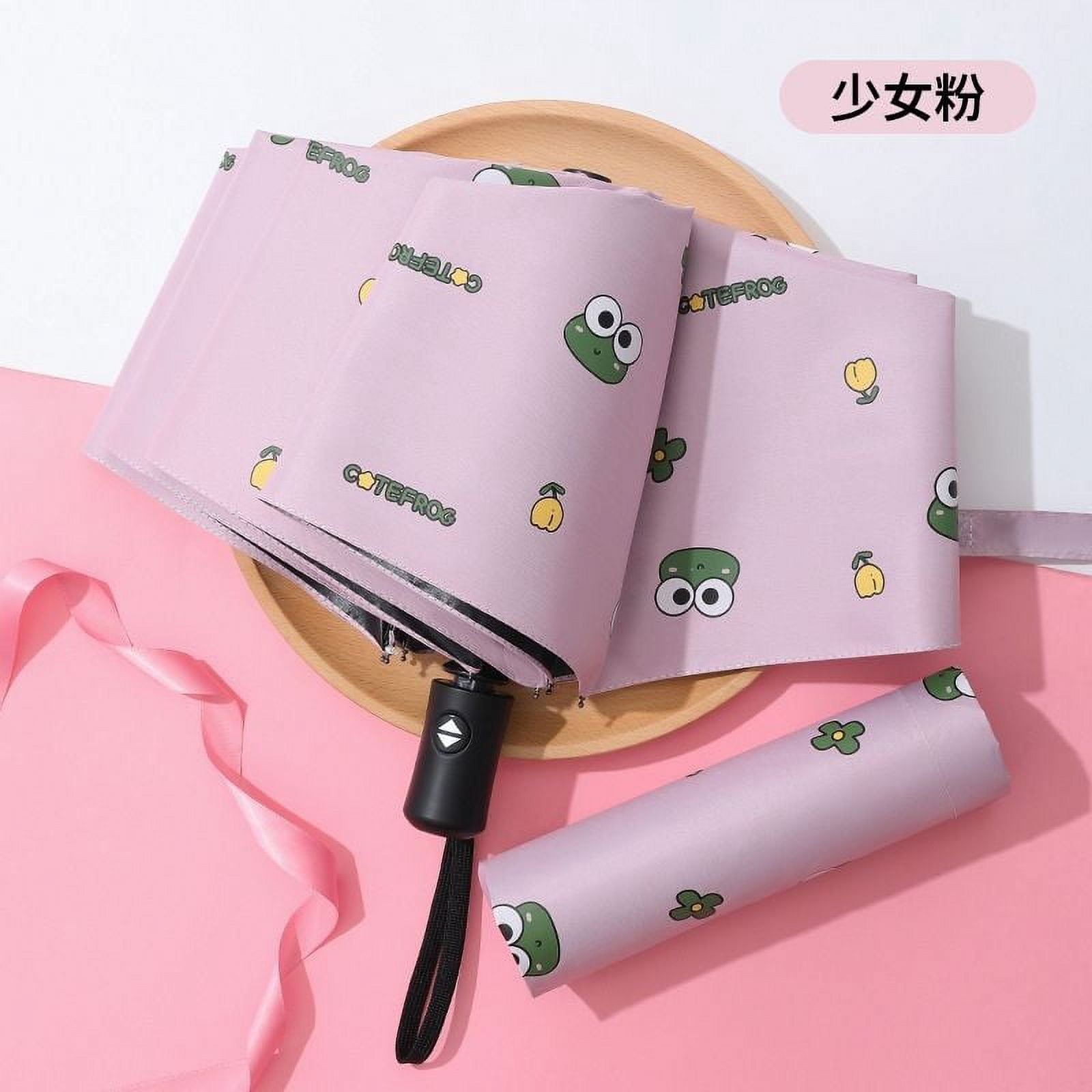 Sanrio Hello Kitty Kawaii Keroppi Cute Cartoon Girl Fold Sun Umbrella ...