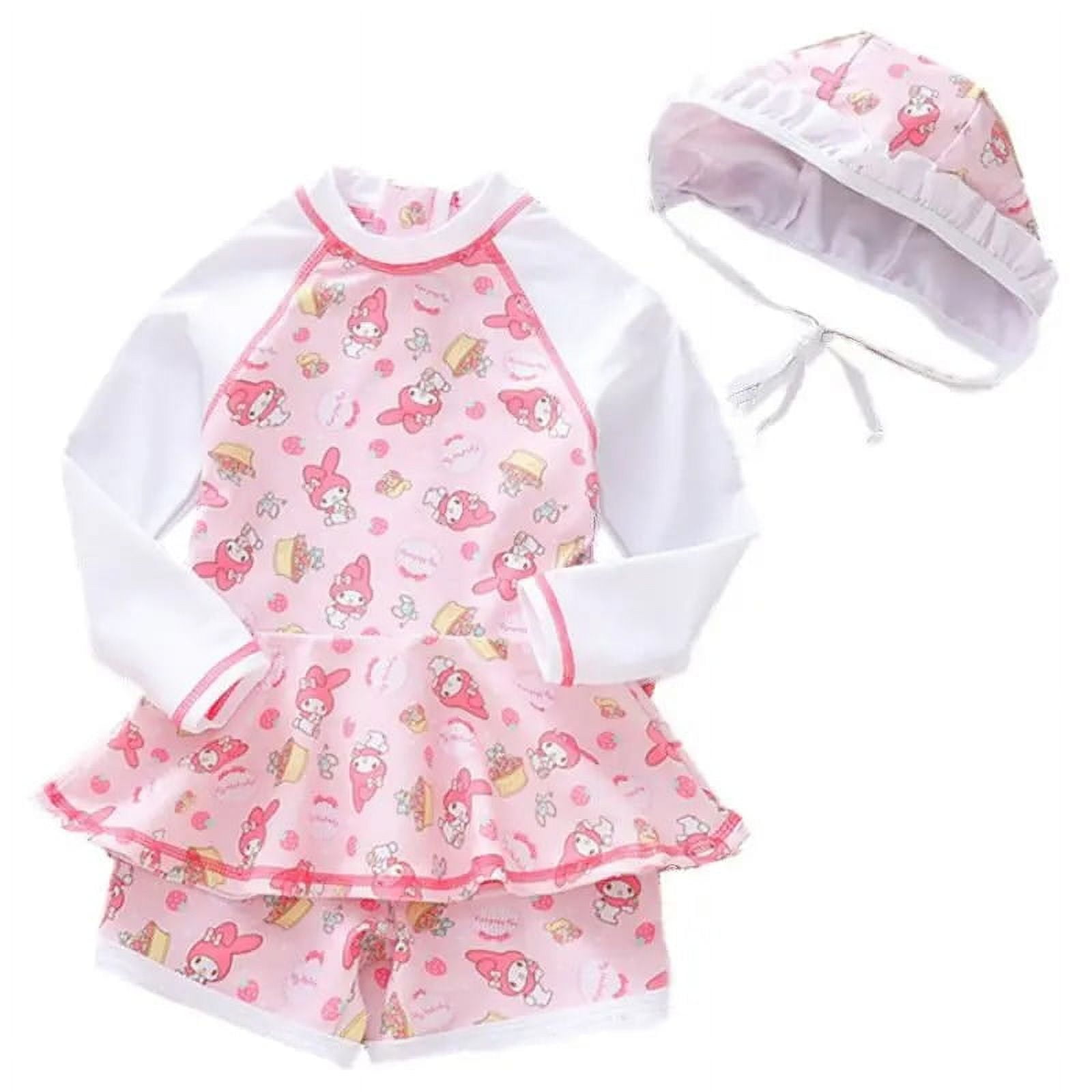 Sanrio Hello Kitty Kawaii My Melody Swimsuit Cartoon Cute Swimsuit Slim ...