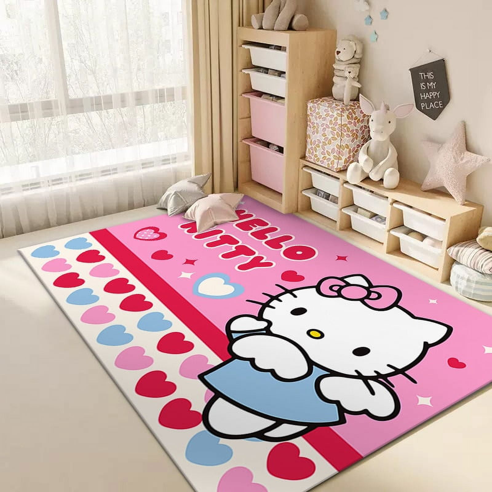Sanrio Hello Kitty Kawii Cartoon Animation Rug Living Room Balcony ...