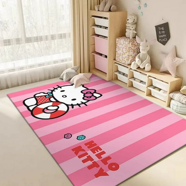 Sanrio Hello Kitty Kawii Cartoon Animation Rug Living Room Balcony ...