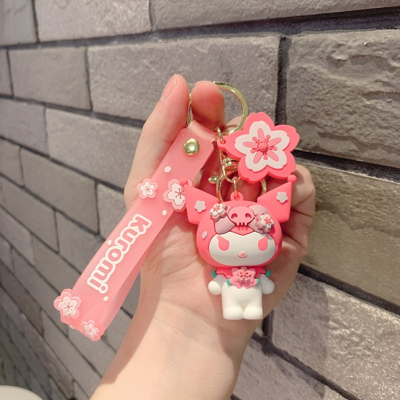Sanrio Hello Kitty Keychain Women Cute Cartoon Kuromi Key Chains Girl ...