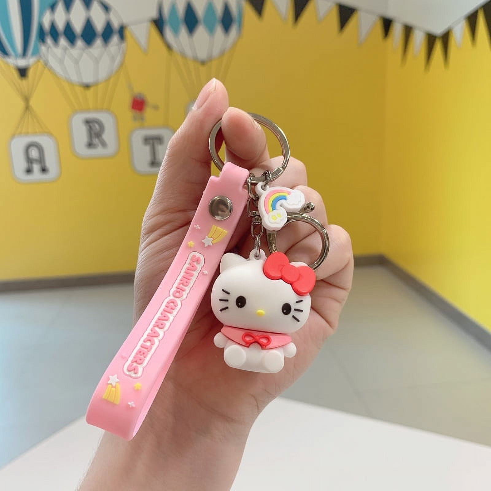 Sanrio Hello Kitty Keychain Women Cute Cartoon Kuromi Key Chains Girl ...