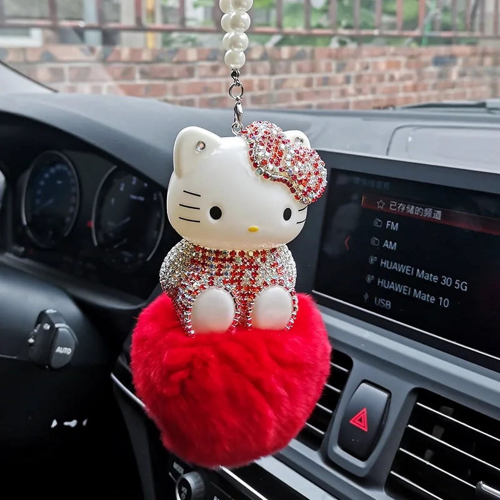 Sanrio Hello Kitty Kuromi Anime Car Interior Decoration Diamond Car ...