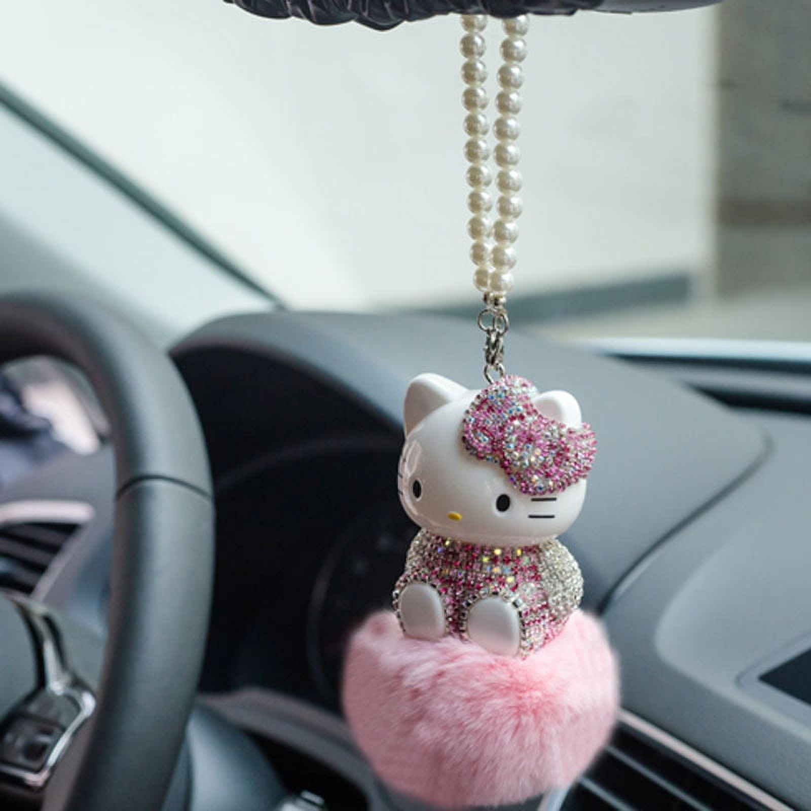 Sanrio Hello Kitty Kuromi Anime Car Interior Decoration Diamond Car ...