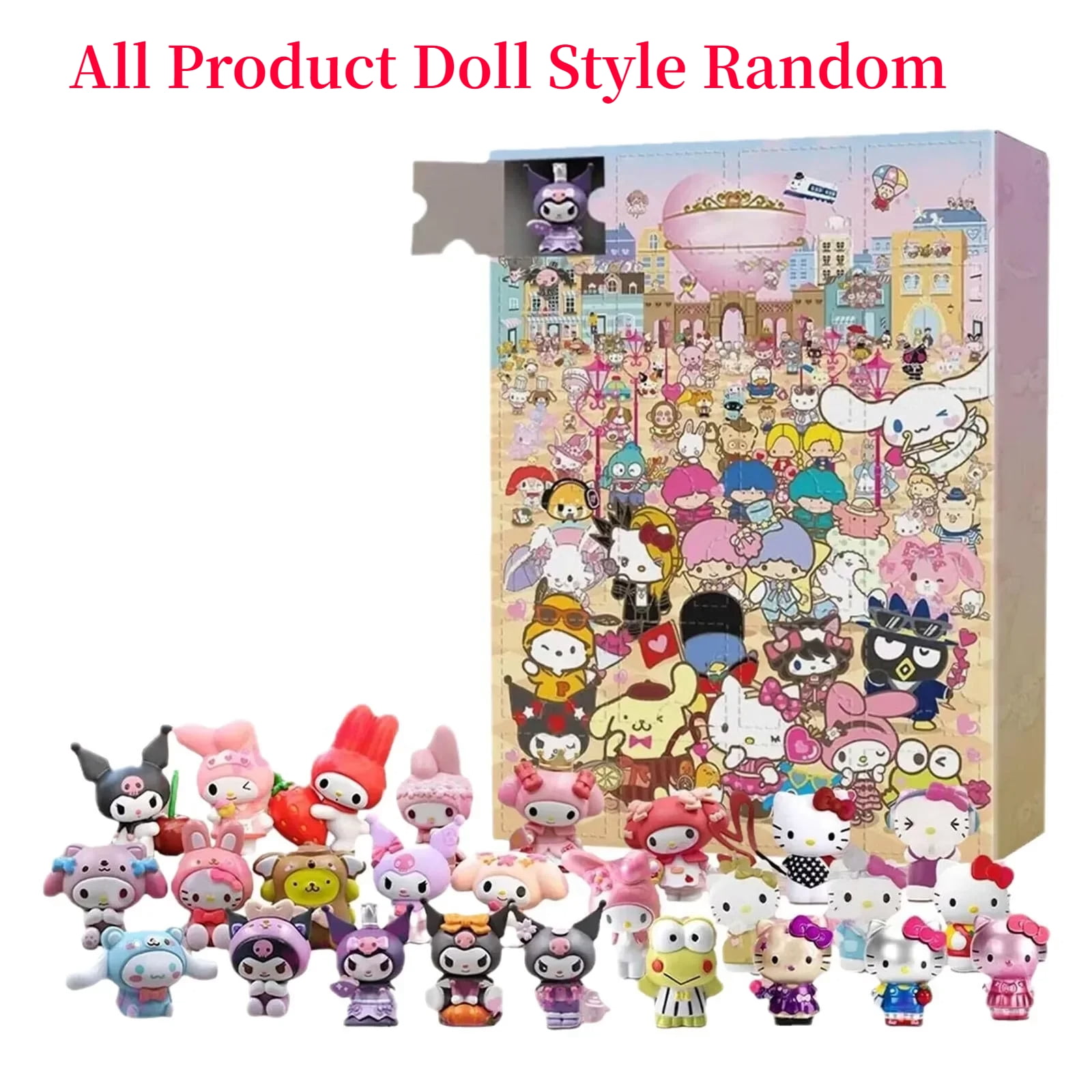 Sanrio Hello Kitty Kuromi Anime Christmas Calendar Box Advent Figures ...
