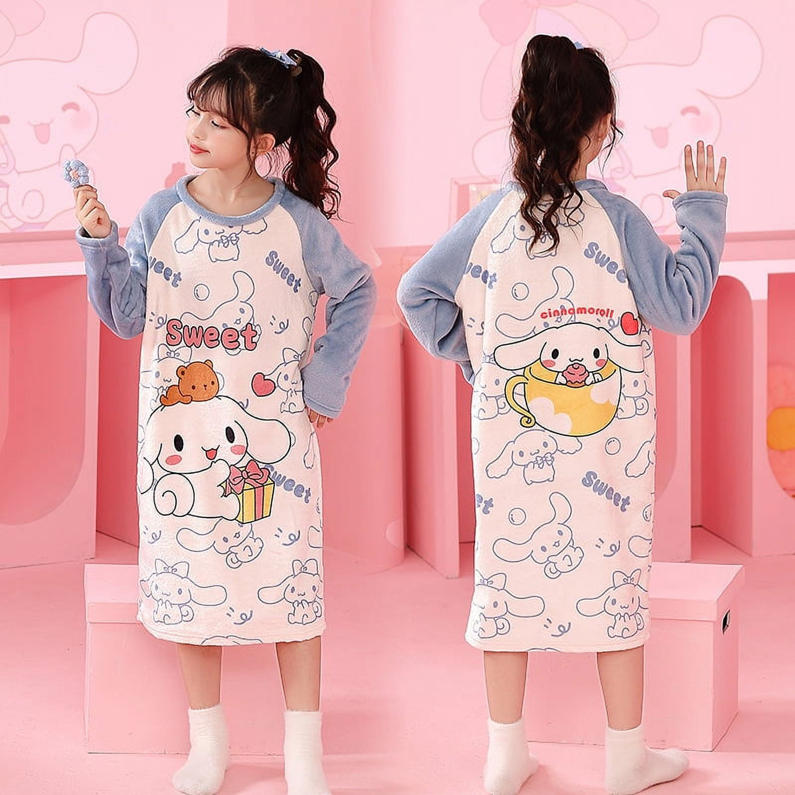 Sanrio Hello Kitty Kuromi Children's Pajamas Cinnamoroll My Melody ...