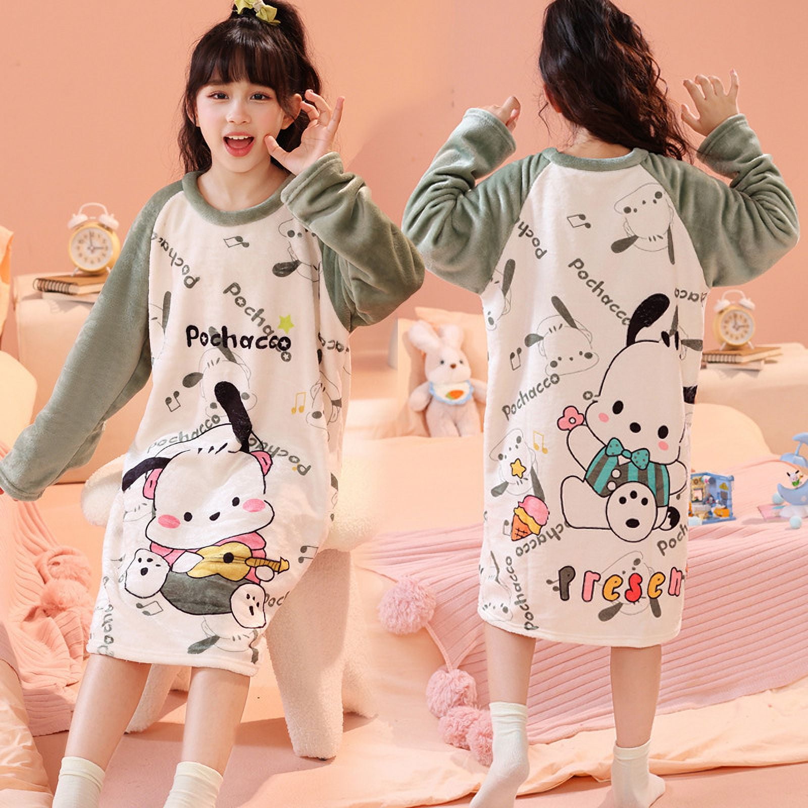 Sanrio Hello Kitty Kuromi Children's Pajamas Cinnamoroll My Melody ...
