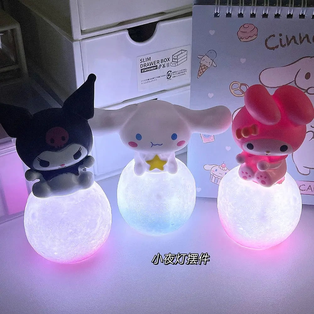 Sanrio Hello Kitty Kuromi Cinnamoroll Night Light Glowing Children Toy ...
