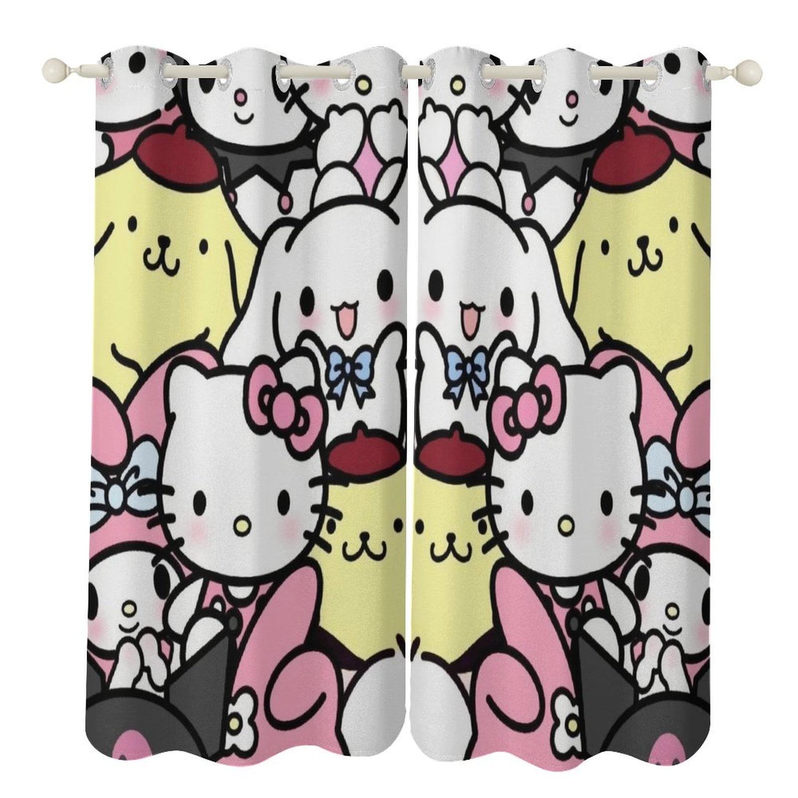Sanrio Hello Kitty Kuromi And Melody Curtains 72 Inch,Blackout Curtains ...