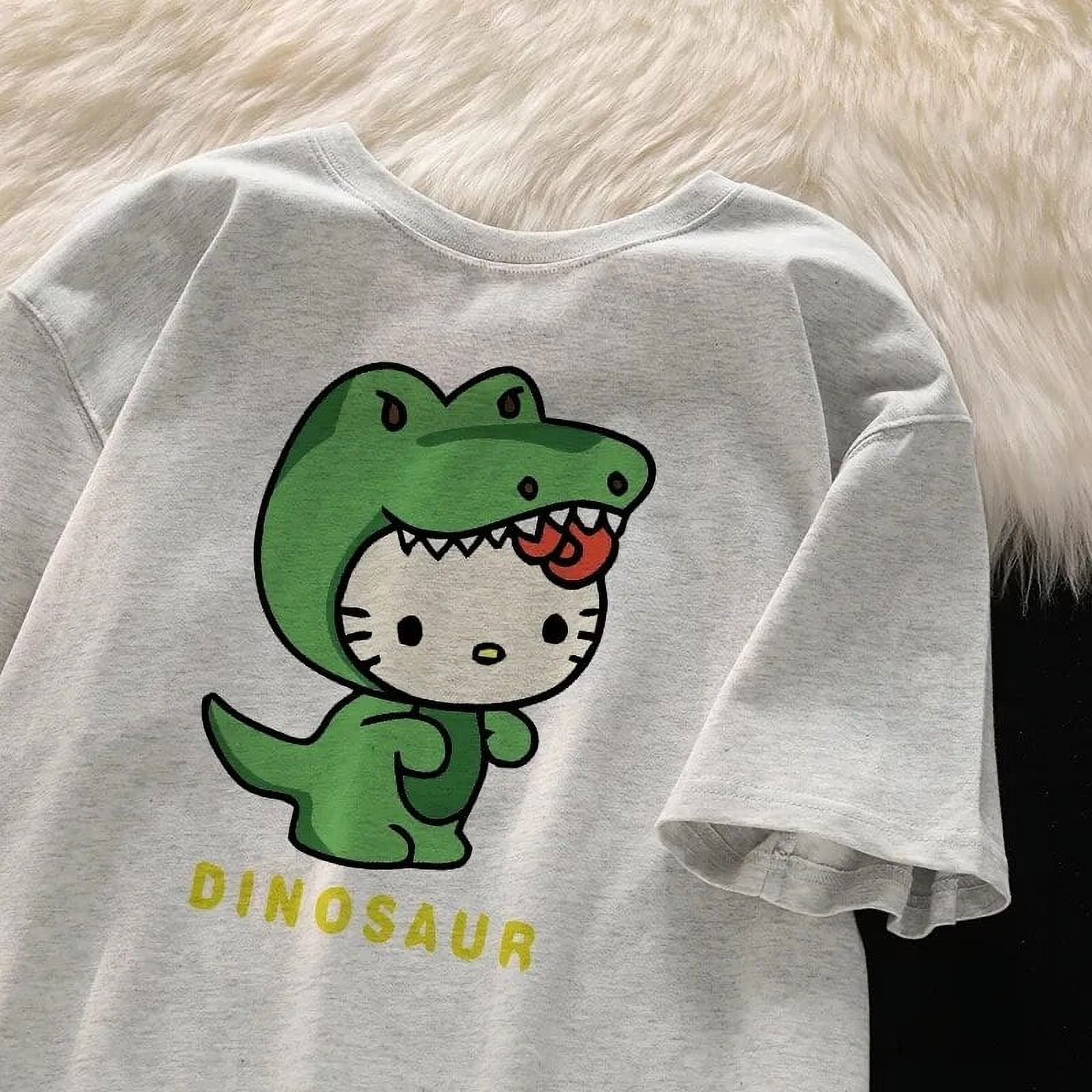 Sanrio Hello Kitty Kuromi Melody T-shirt Cotton Top Women Short Sleeve ...