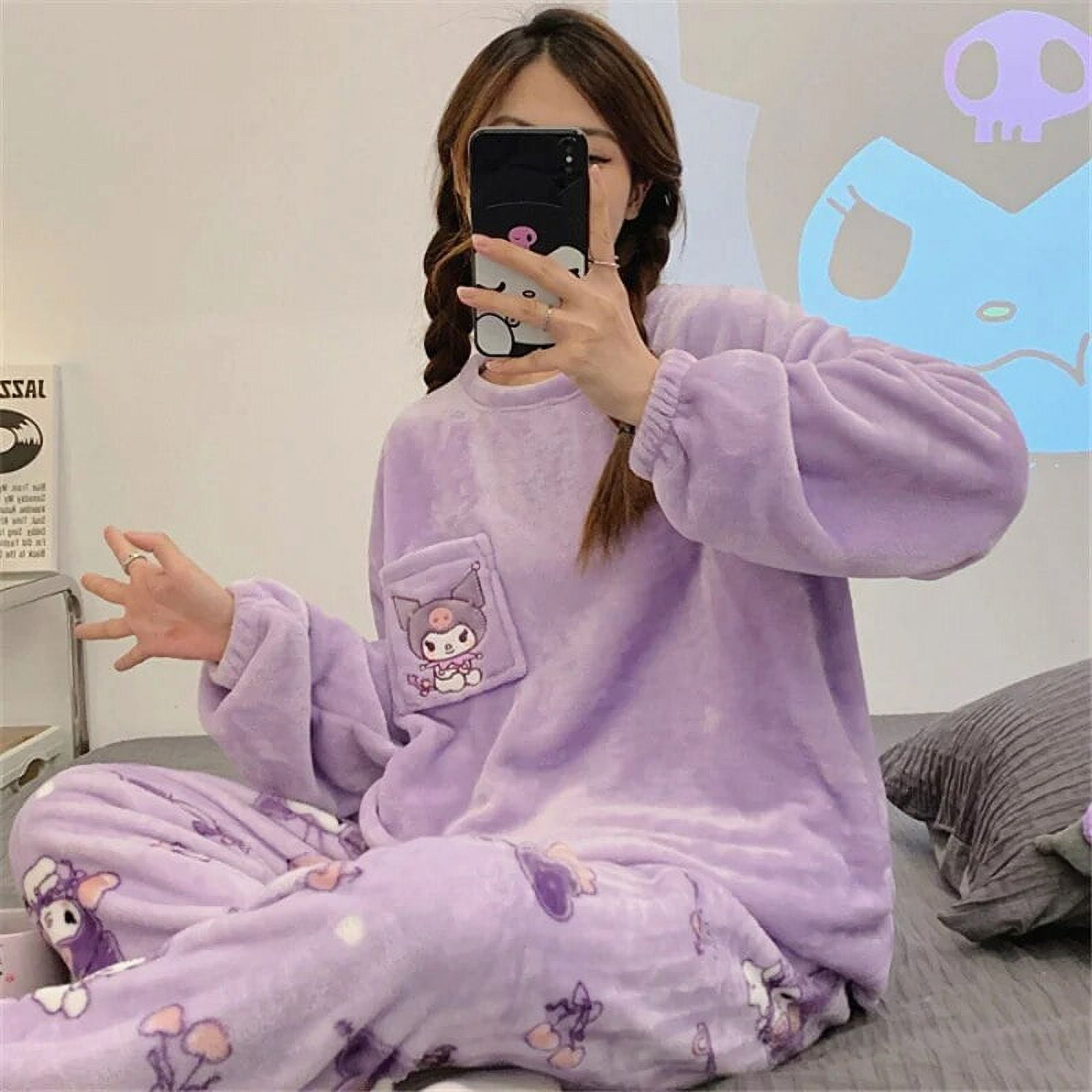 Sanrio Hello Kitty Kuromi My Melody Pochacco Pajamas Set Cute Cartoon ...