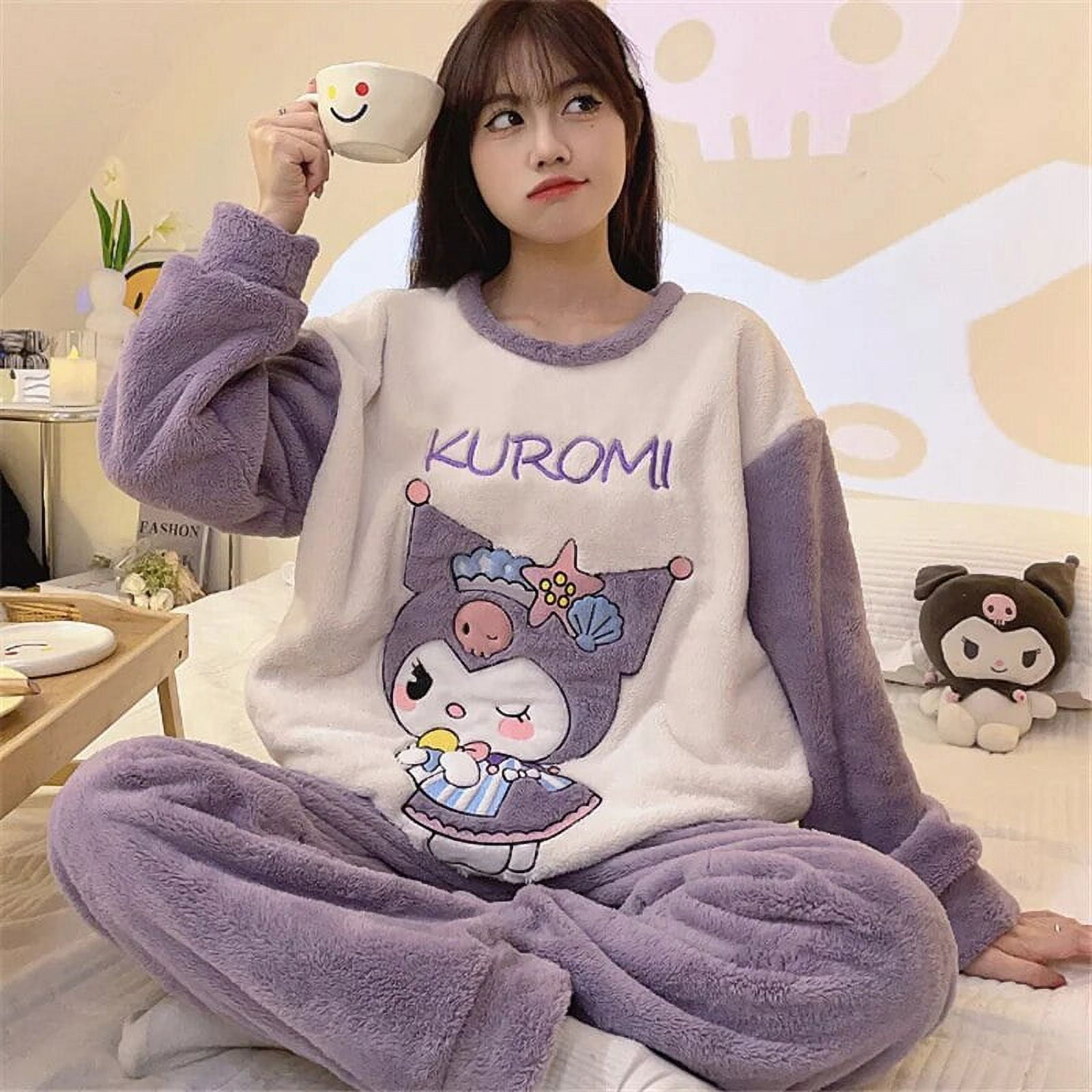 Sanrio Hello Kitty Kuromi My Melody Pochacco Pajamas Set Cute Cartoon ...