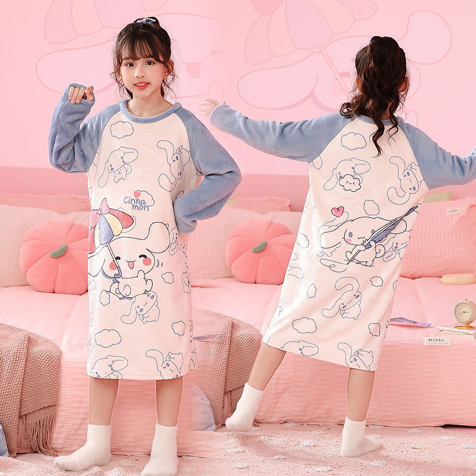 Sanrio Hello Kitty Kuromi Pajamas Cinnamoroll My Melody Autumn Winter ...