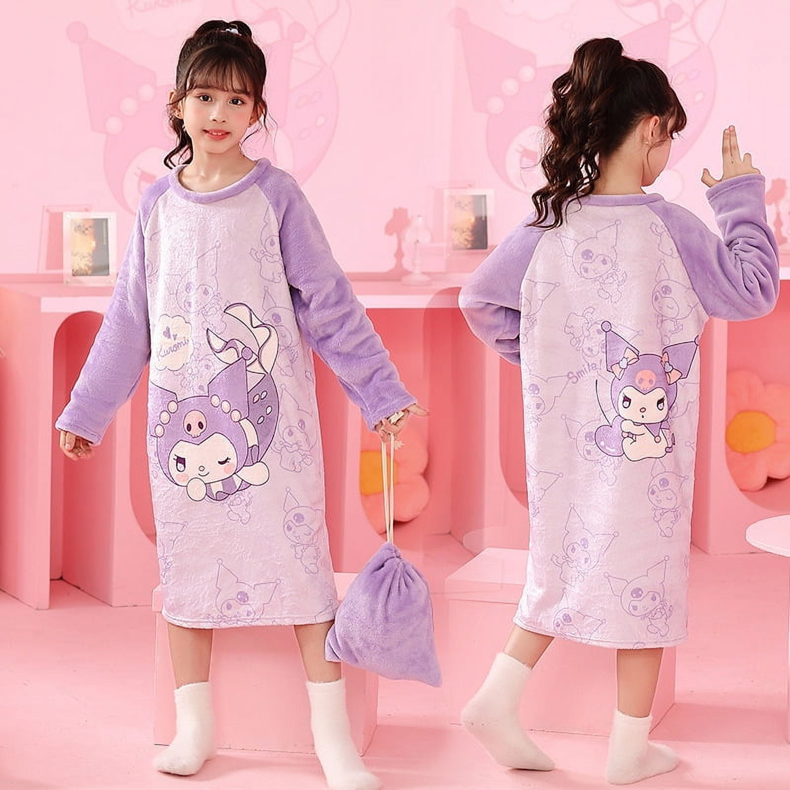 Sanrio Hello Kitty Kuromi Pajamas Cinnamoroll My Melody Autumn Winter ...