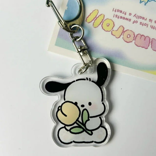 Sanrio Hello Kitty Kuromi Pendant Keychain Anime Cinnamoroll Pochacco ...
