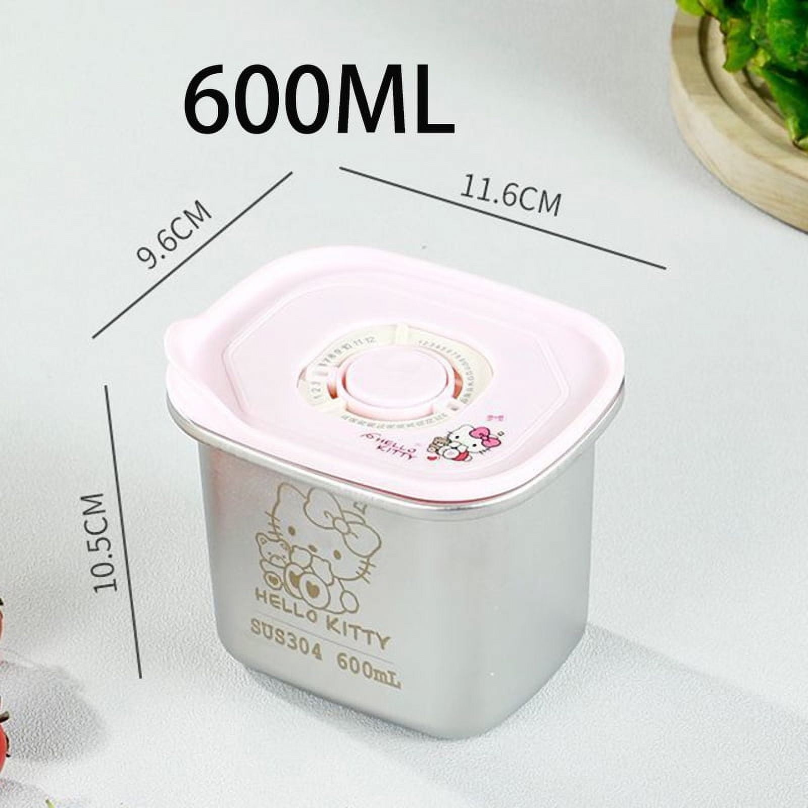 Sanrio Hello Kitty Kuromi Stainless Steel Fresh Keeping Box Kawaii ...