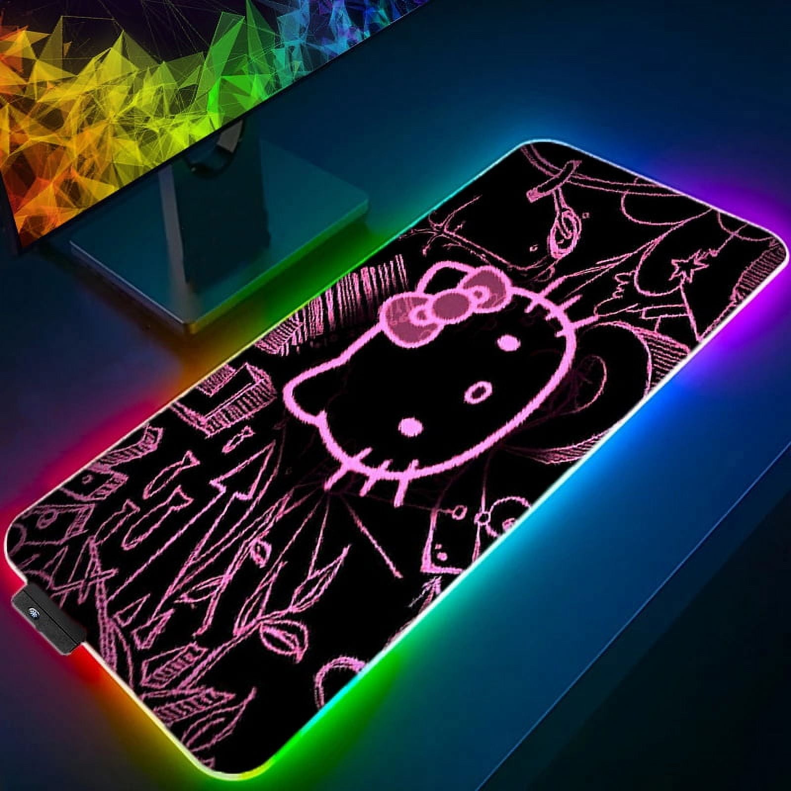 Sanrio Hello Kitty LED RGB Mouse Pad Pattern Locking Edge MousePad ...
