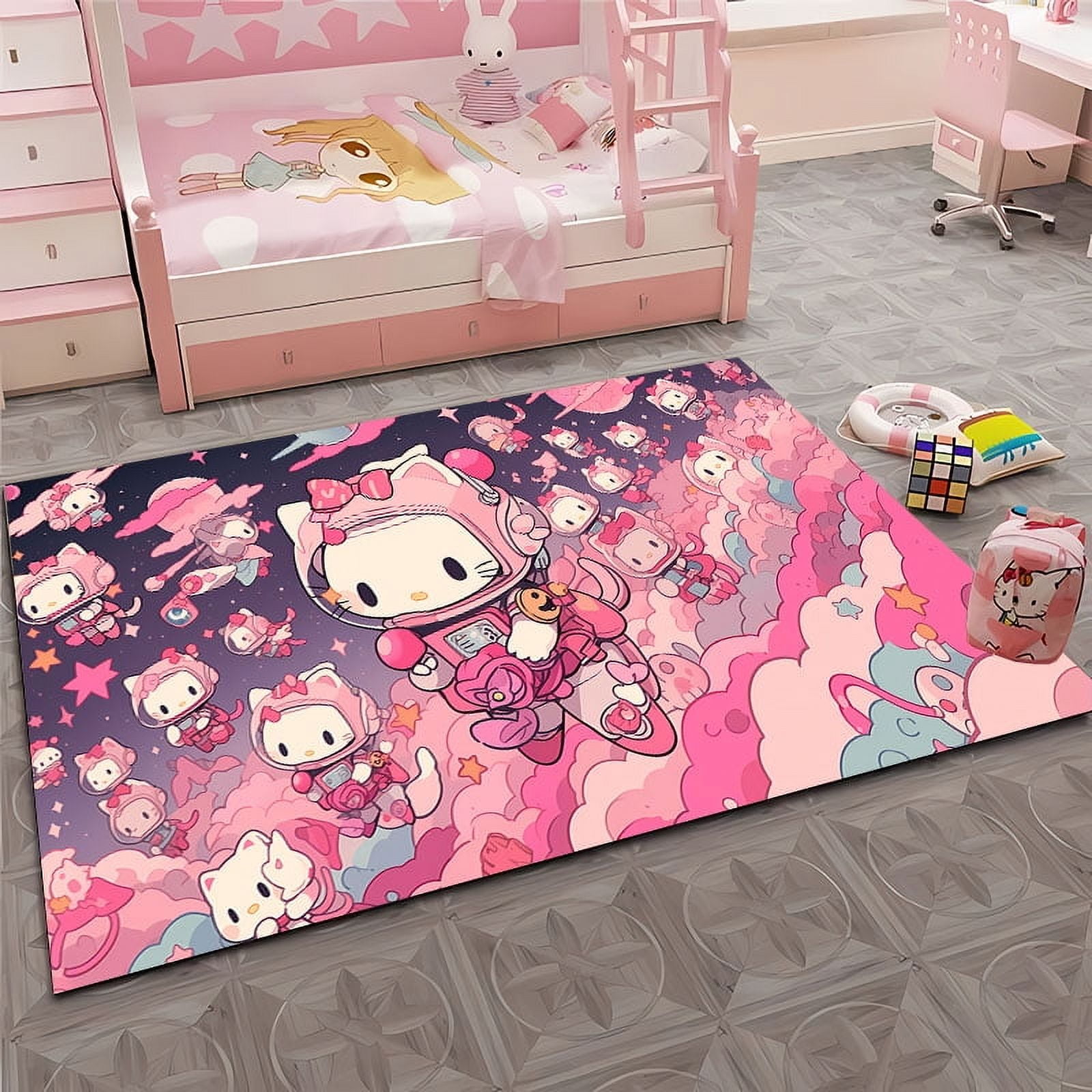 Sanrio Hello Kitty Large Cartoon Carpet for Living Room Bedroom Sofa ...