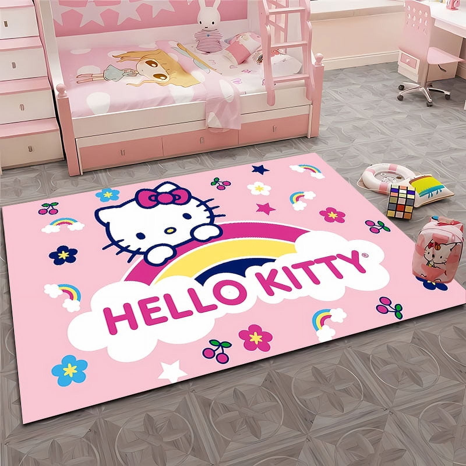Sanrio Hello Kitty Large Cartoon Carpet for Living Room Bedroom Sofa ...