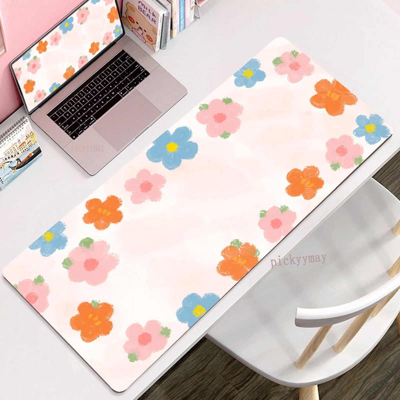Sanrio Hello Kitty Large Mouse Pad Flower 100x50cm Locking Edge Big ...