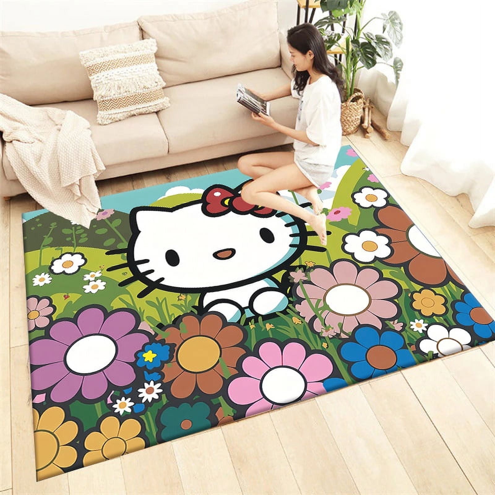 Sanrio Hello Kitty Large Printed Carpet,Living Room Decor,Rug,Picnic ...