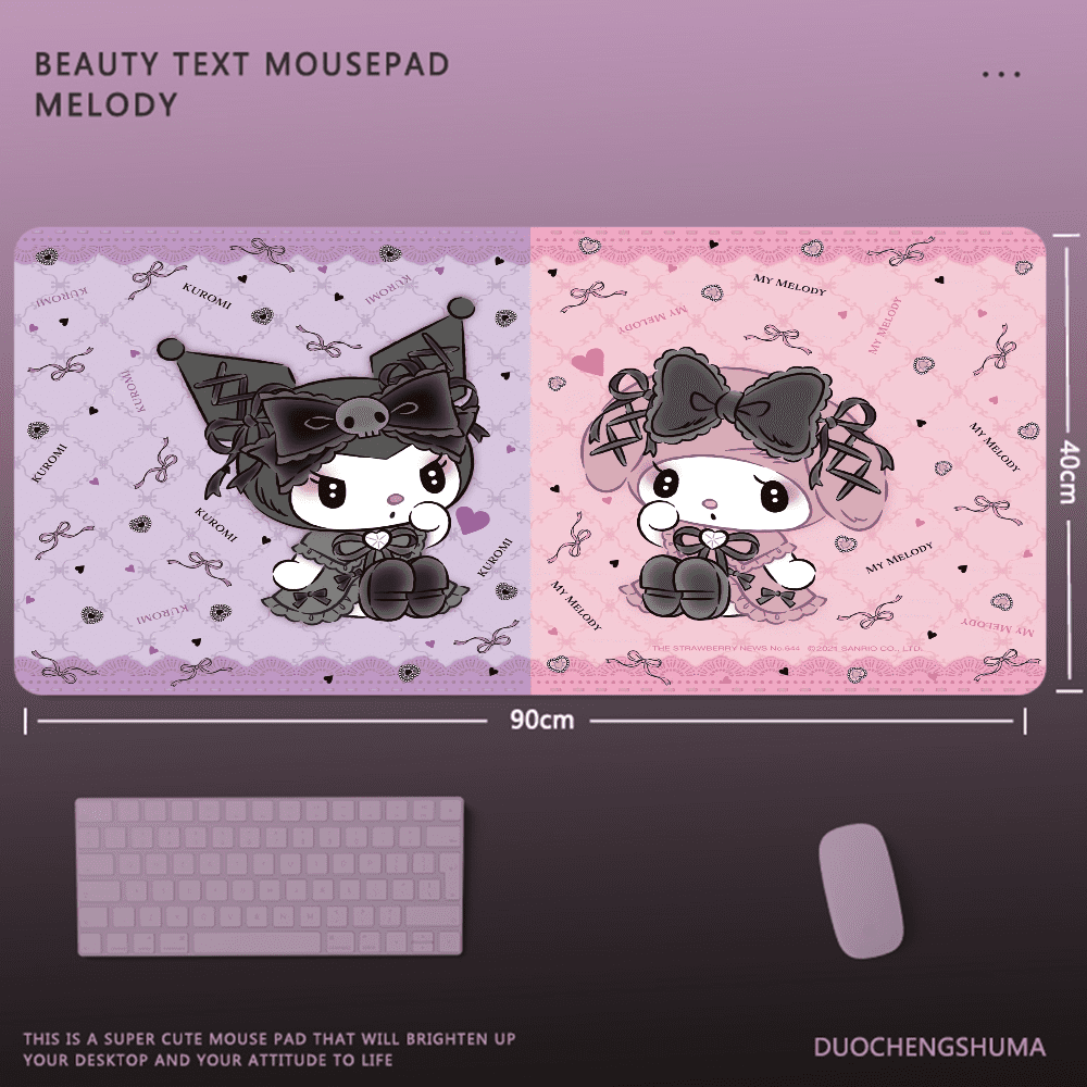 Sanrio Hello Kitty MINISO Mousepad Large Gaming Mousepad Keyboard Gamer ...