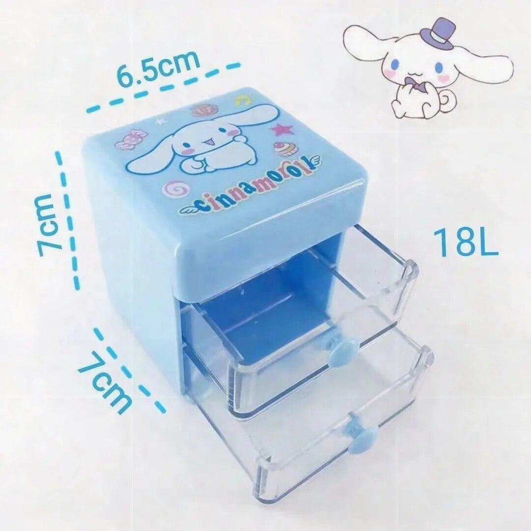 Sanrio Hello Kitty Melody Cinnamoroll Sleeve Double Layer Drawer Flap ...