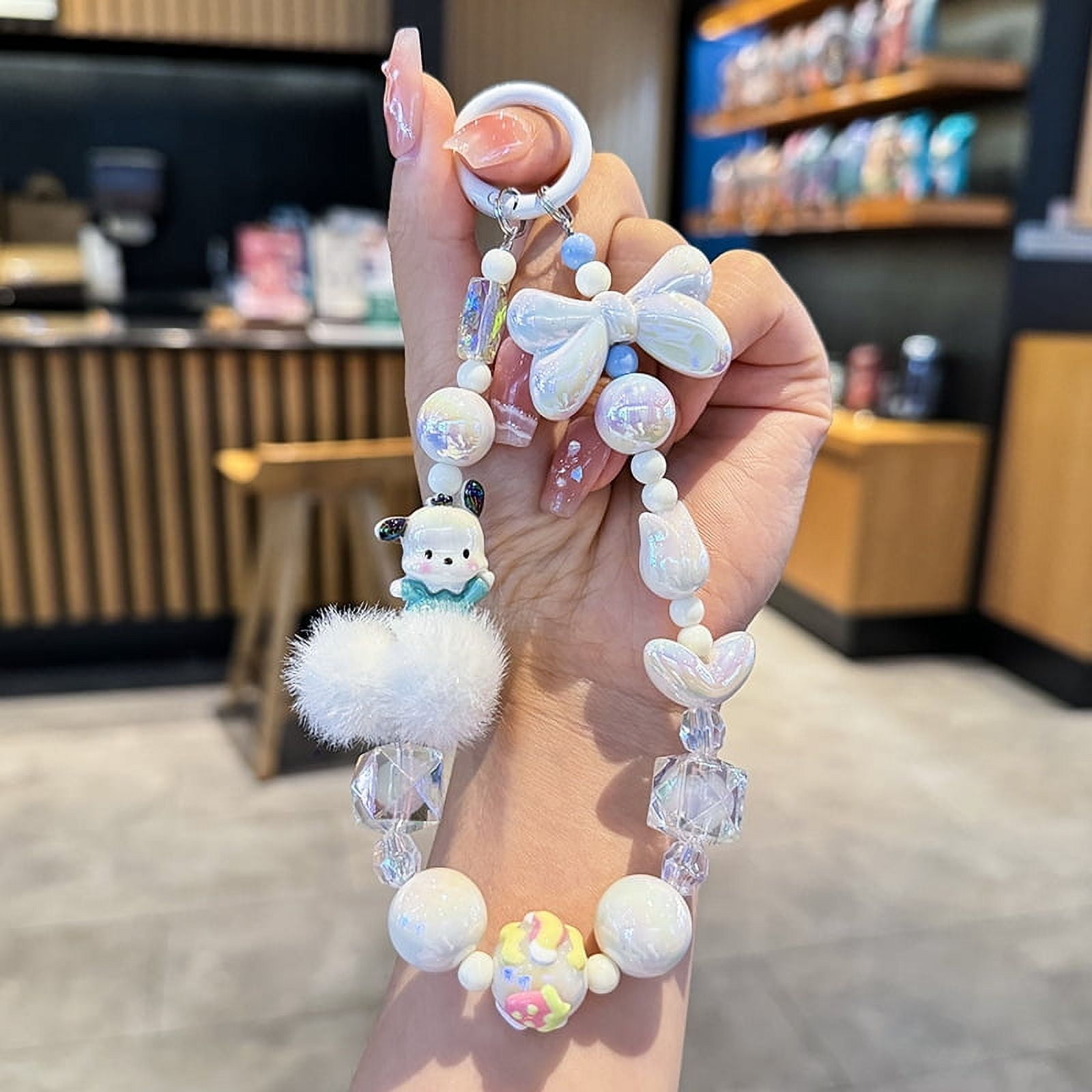 Sanrio Hello Kitty Melody Hairball Phone Chain Camera Pendant Kuromi ...