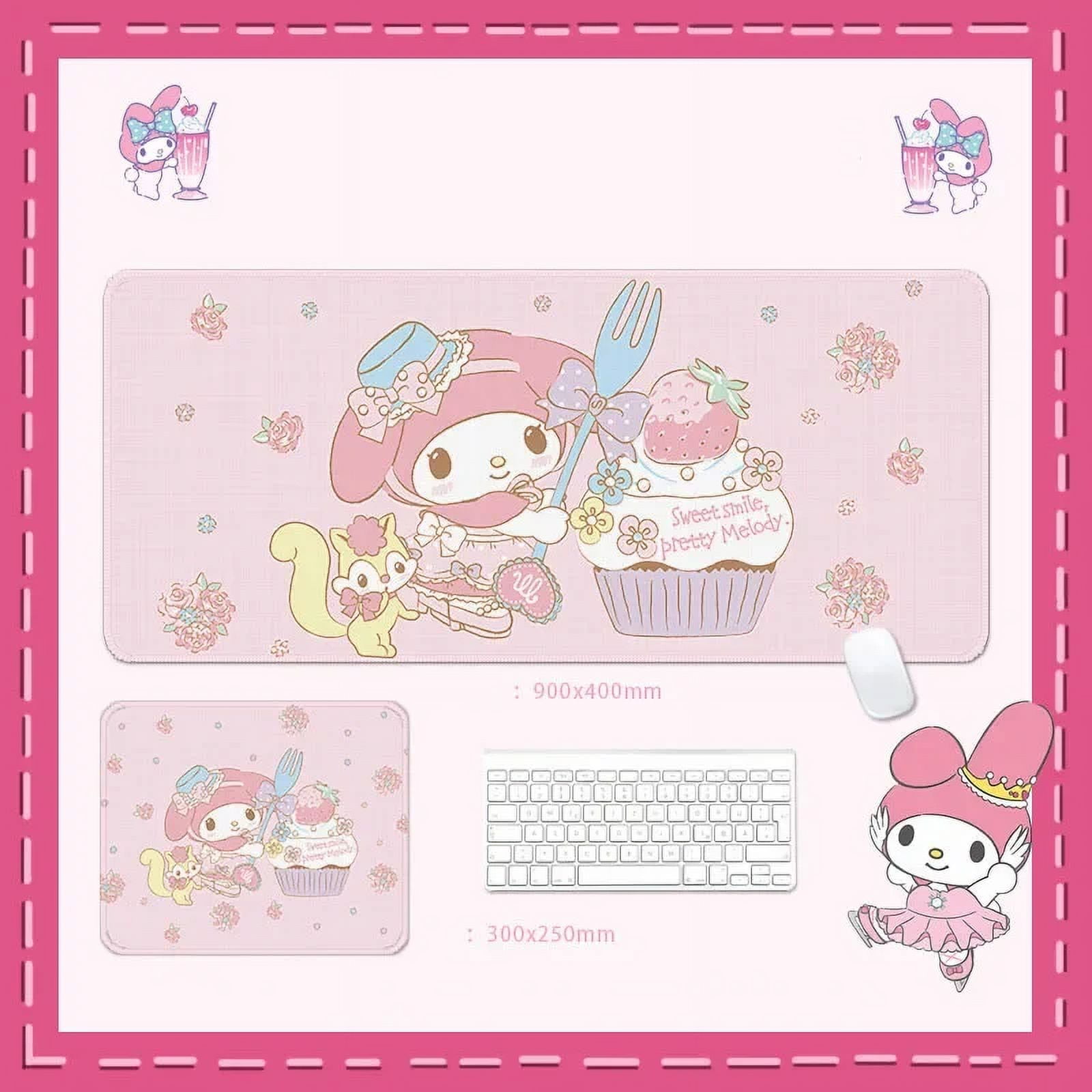 Sanrio Hello Kitty Melody Mouse Pad Animal Cute XXL Lockedge Computer ...