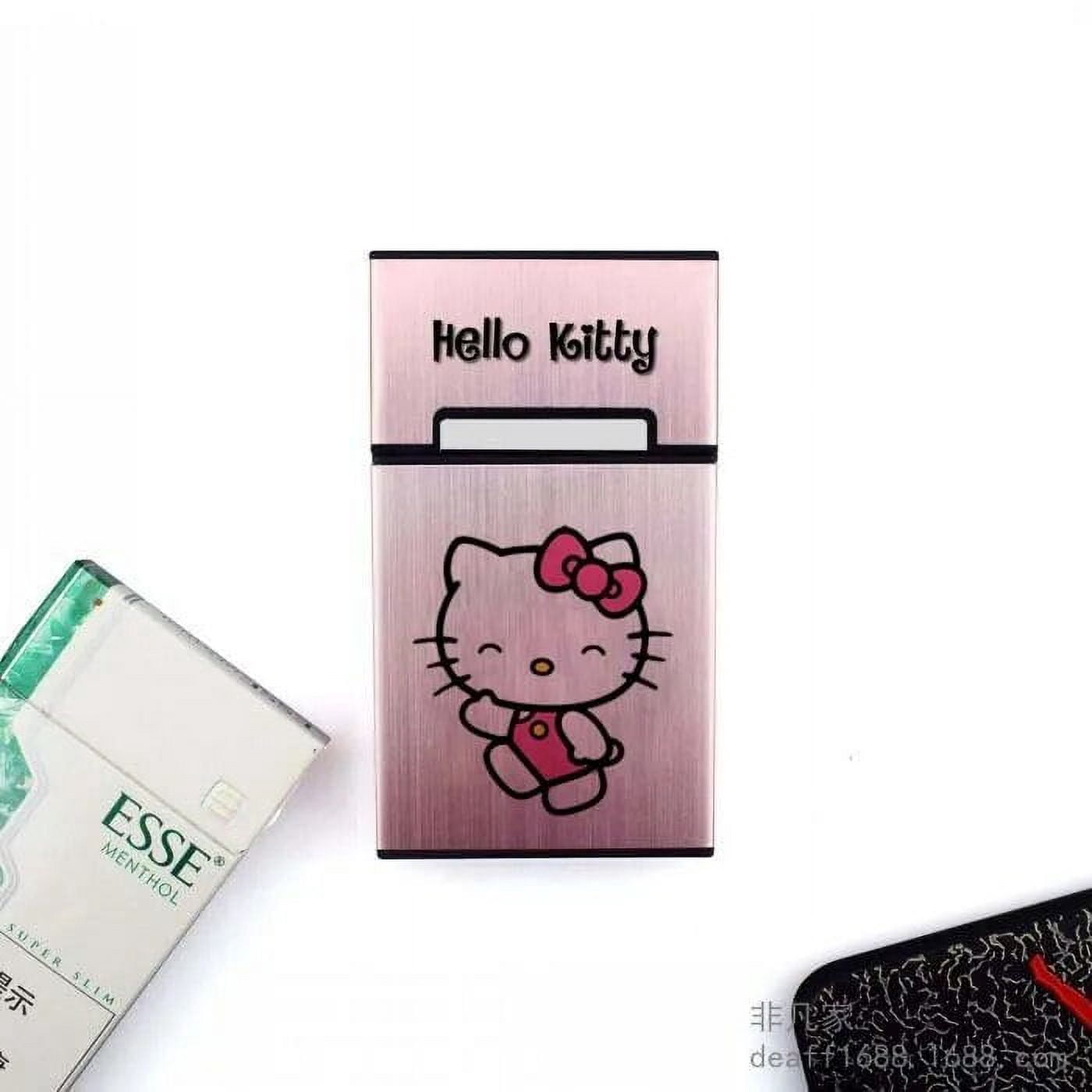 Sanrio Hello Kitty Metal Cigarette Case Automatic Flip Cartoon Anime ...