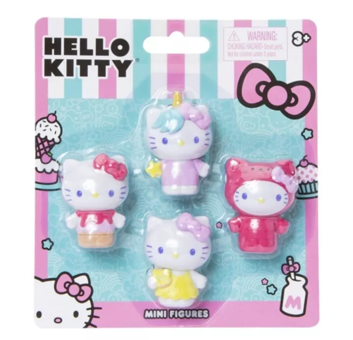 Sanrio Hello Kitty Mini Figure 4 Pack Set - Walmart.com