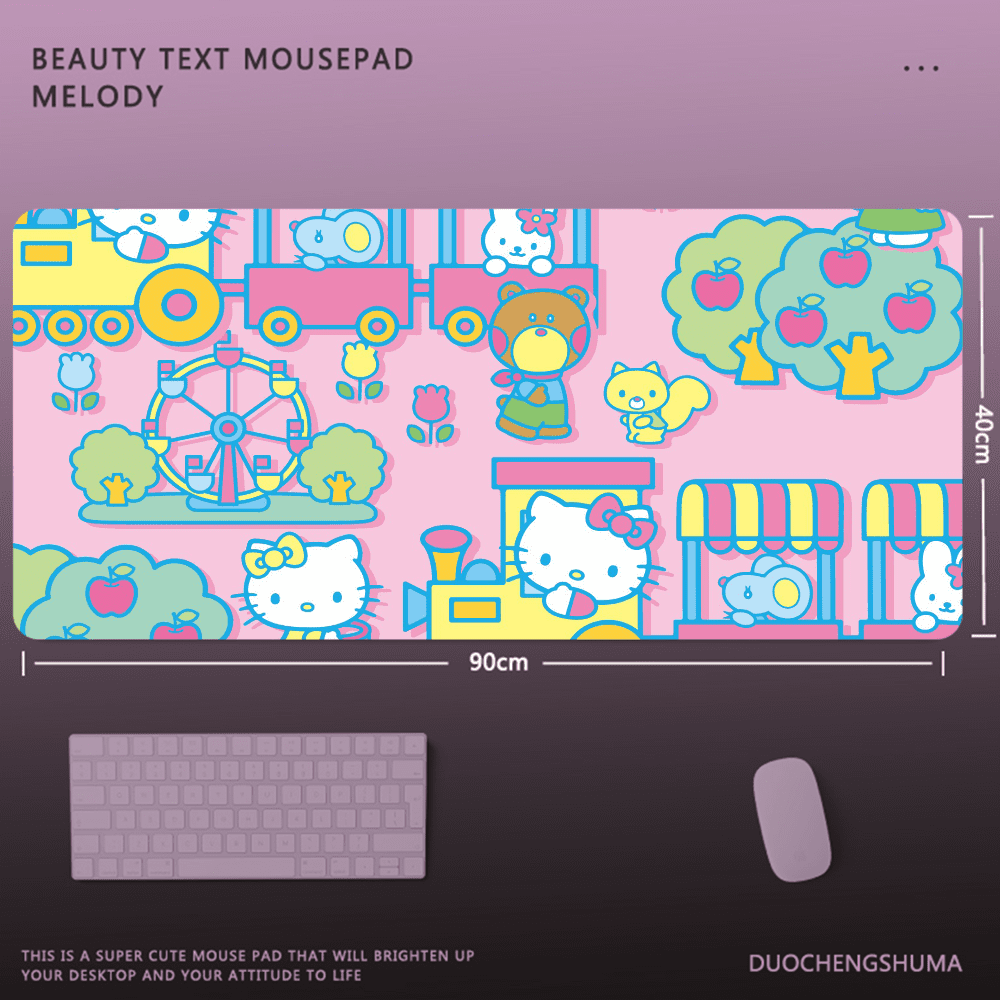 Sanrio Hello Kitty Miniso Hello Cat K-Kitty Mousepad Large Mat Gaming ...