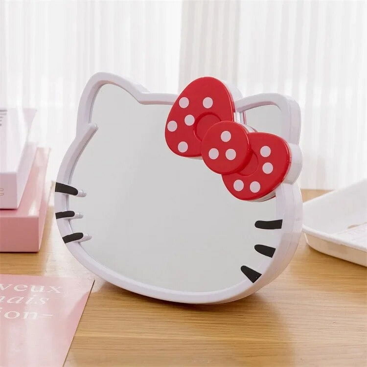 Sanrio Hello Kitty Mirror Desk Storage Box Make Up Cosmetics Sundries ...