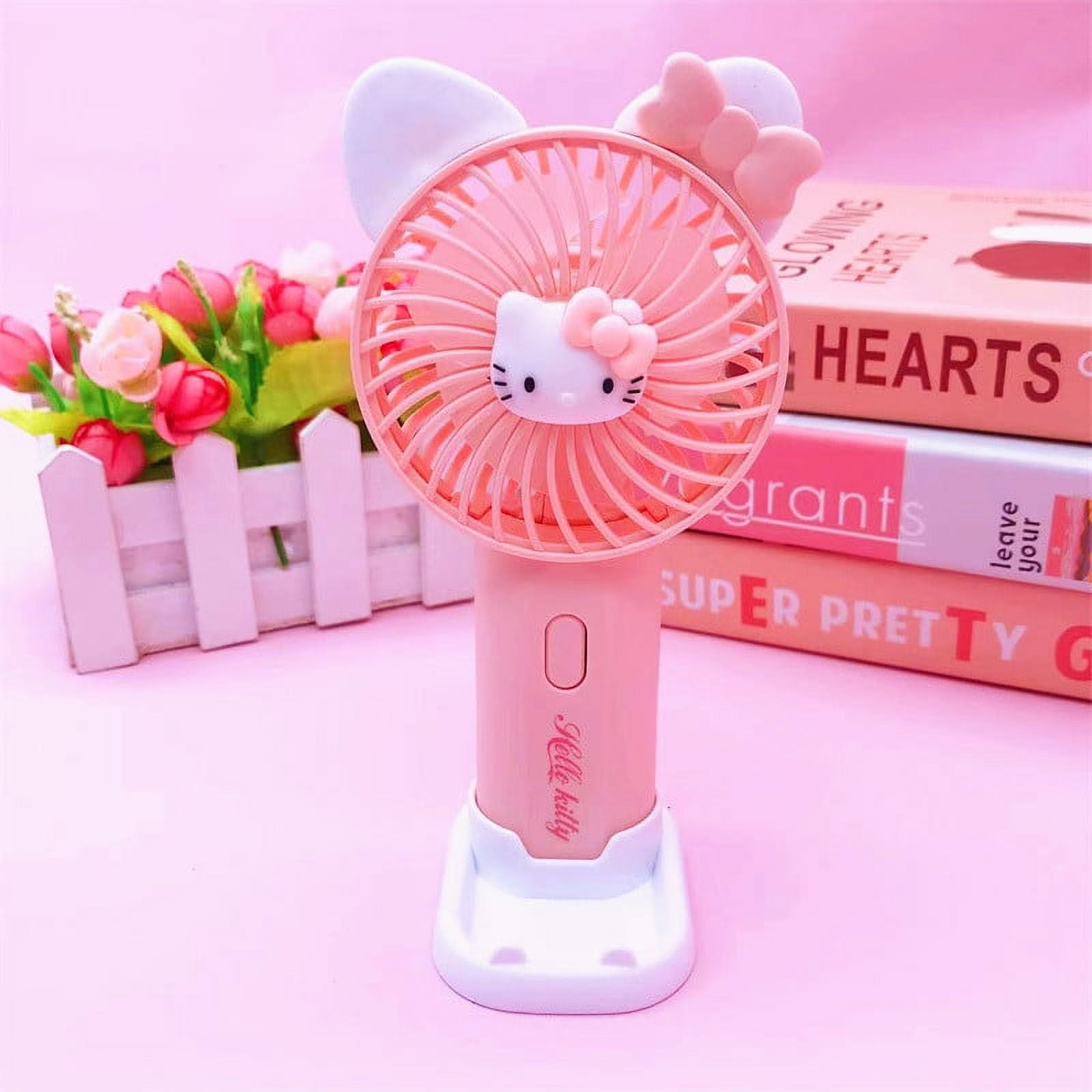 Sanrio Hello Kitty My Melody Anime Kawaii Sweet Mini Fan Cute Cartoon ...