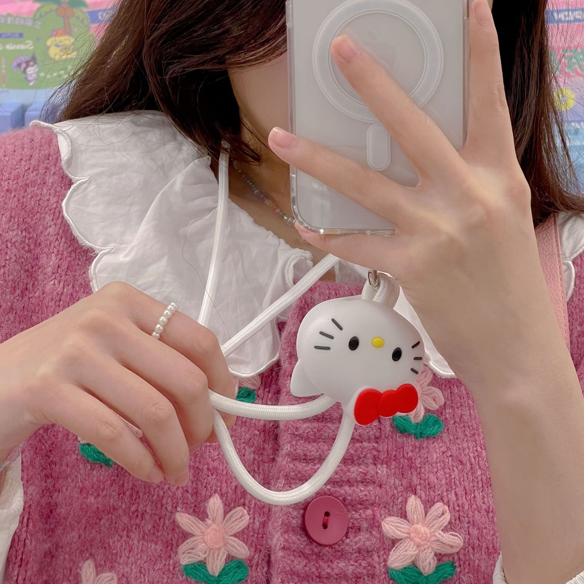 Sanrio Hello Kitty My Melody Cinnamoroll 3D Silicone Doll Phone Hanging ...